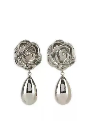 Magda Butrym Rose Drop Earrings - Silver