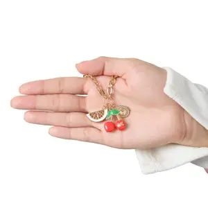 Juicy Couture Cherry & Watermelon Charm Necklace