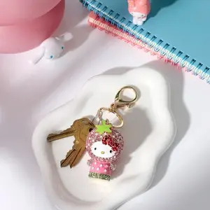 HELLO KITTY X Strawberry Shortcake Bag Charm Keychain - Pink/multi