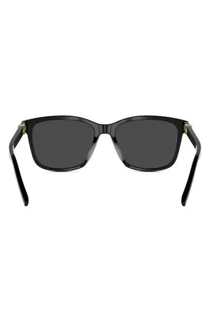 Dior Petit Cd S2i 54mm Rectangular Sunglasses - Shiny Black/smoke