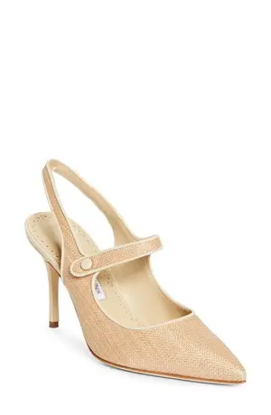 Manolo Blahnik Camparisli Slingback Pump - Light Beige/cream
