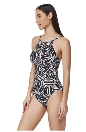 GOTTEX High Neck One Piece - Black-white