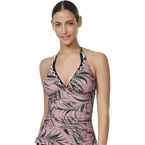 GOTTEX Palmita Halter Tankini Top - Dusk-pink