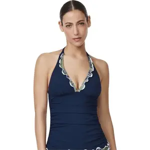 GOTTEX Palmita Halter Tankini Top - Navy
