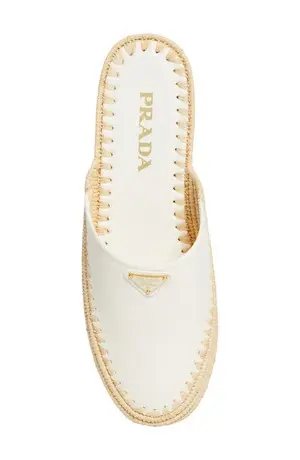 Prada Sabot Raffia Mule - Avorio