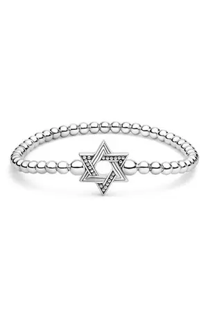 Lagos Signature Caviar Star Of David Bracelet - Silver