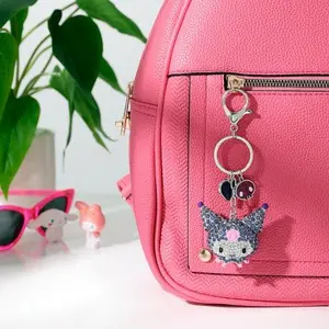HELLO KITTY Kuromi Crystal Pavé Bag Charm Keychain