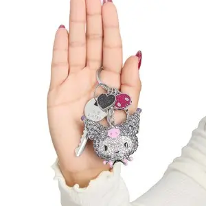 HELLO KITTY Kuromi Crystal Pavé Bag Charm Keychain