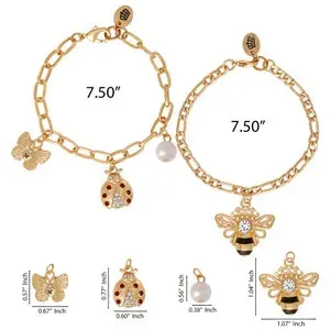 Juicy Couture Gold-tone Charm Bracelet Duo