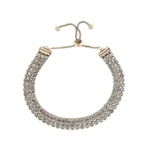 Bcbgmaxazria Adjustable Crystal Bracelet - Gold