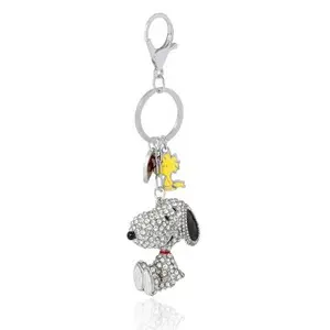 PEANUTS Snoopy Crystal Cluster Pavé Bag Charm Keychain