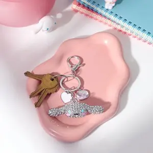 HELLO KITTY Cinnamoroll Crystal Keychain With Charms