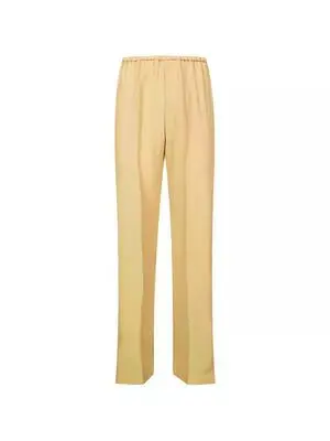 FORTE_FORTE Elasticated Side-slit Trousers - Neutrals
