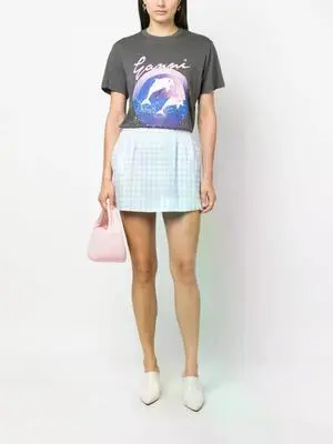 Red Valentino Gingham Check Mini Skort