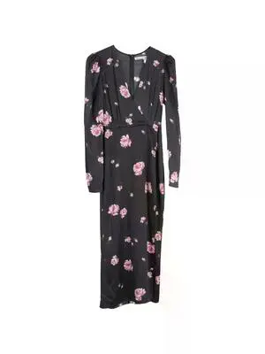 REFORMATION Floral-print Long-sleeve Midi Dress