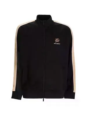 Karl Lagerfeld Striped Zip-up Sweater