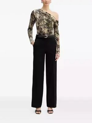 Guess Snakeskin Print One-shoulder Body - Neutrals
