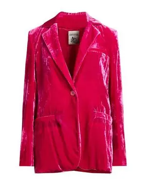SEMICOUTURE Single-breasted Velvet Blazer - Pink