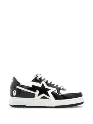 A BATHING APE Star Leather Sneakers - Black