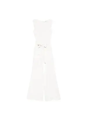 P.a.r.o.s.h Sleeveless Jumpsuit With Bow Detail - Neutrals