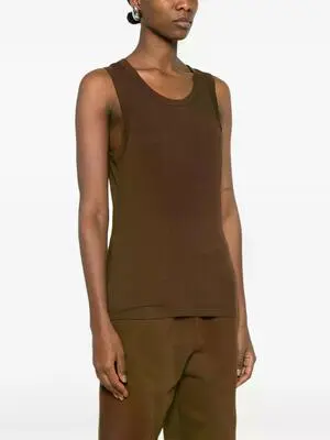 ENTIRE STUDIOS Sheer Tank Top - Brown