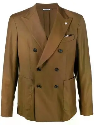 MANUEL RITZ Wool Blend Double-breasted Blazer