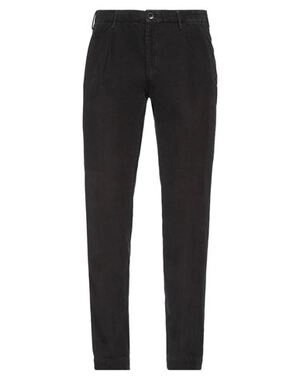 Incotex Dark Cotton-elastane Tapered Leg Trousers - Charcoal
