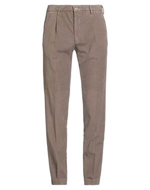 Incotex Dark Cotton-elastane Tapered Leg Trousers - Grey