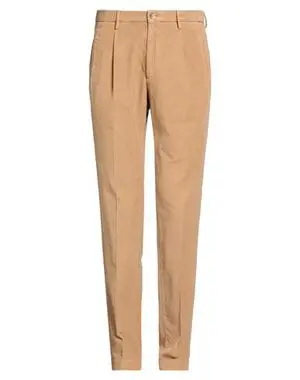 Incotex INCOTEX Dark Cotton-Elastane Tapered Leg Trousers Sand