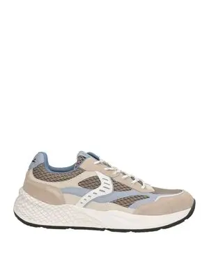 VOILE BLANCHE Club22 Sneakers In Leather And Textile Fibers - Beige