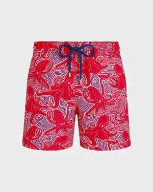 Vilebrequin Printed Swim Trunks - Red