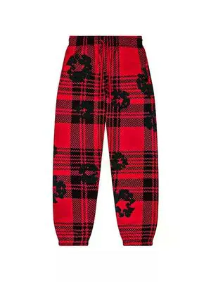 DENIM TEARS Plaid Wreath Sweatpants - Red