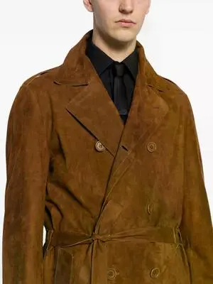 SALVATORE SANTORO Belted Double-breasted Coat