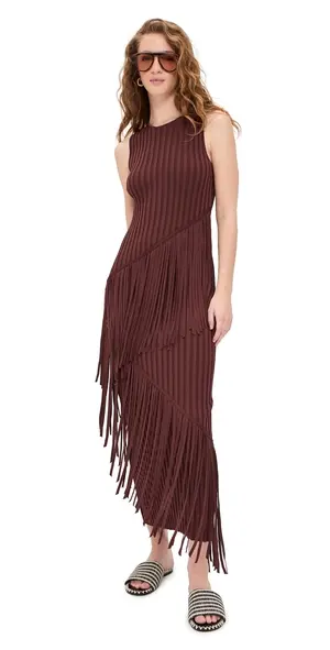 SIMONMILLER Spiral Knit Maxi Dress - Choco Brown
