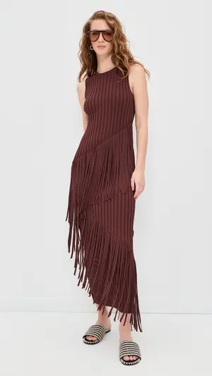 SIMONMILLER Spiral Knit Maxi Dress - Choco Brown
