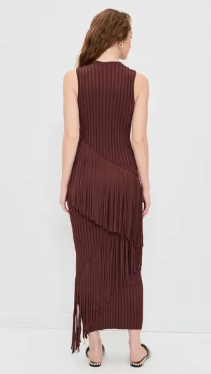 SIMONMILLER Spiral Knit Maxi Dress - Choco Brown