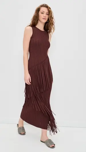 SIMONMILLER Spiral Knit Maxi Dress - Choco Brown