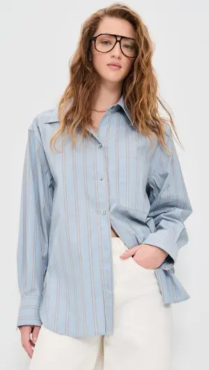 Vince Striped Stretch Shirt