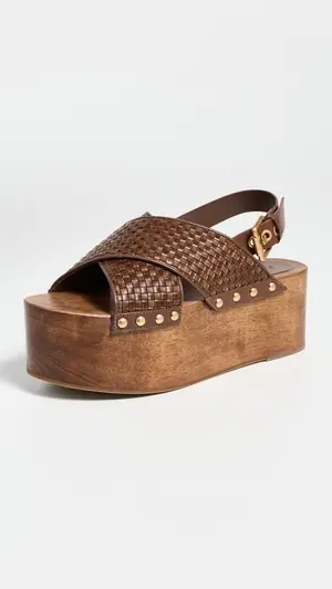 Farm Rio Woven Platform Sandals