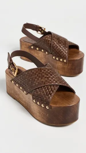 Farm Rio Woven Platform Sandals