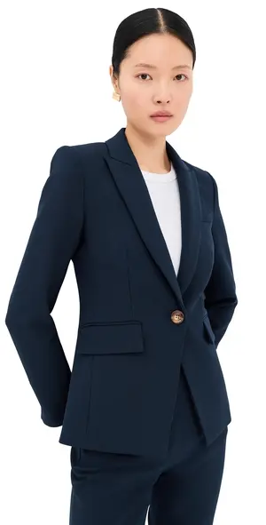 Veronica Beard Single-breasted Miller Dickey Blazer
