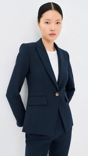 Veronica Beard Single-breasted Miller Dickey Blazer