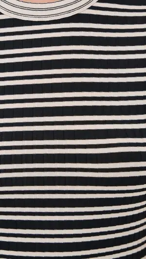 Rag & Bone Luca Stripe Contrast Tee - Ivblkm
