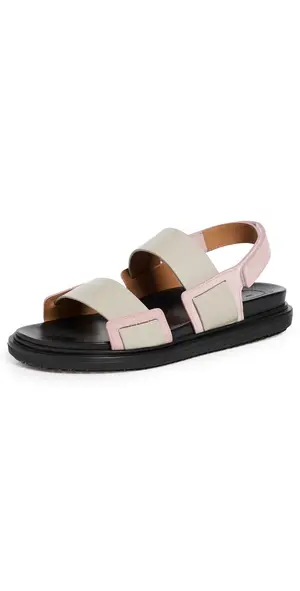 Marni Fussbett Sandals - Chalk/pink