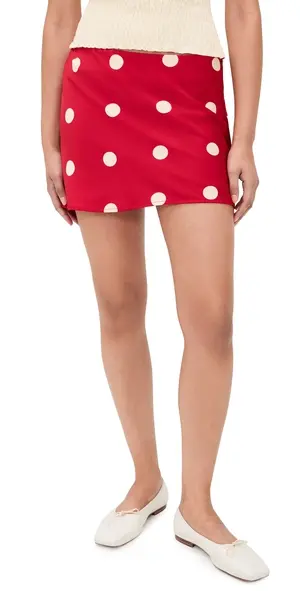BAILEY ROSE Polka Dot Miniskirt
