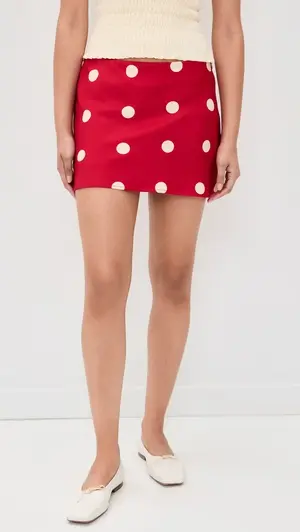 BAILEY ROSE Polka Dot Miniskirt