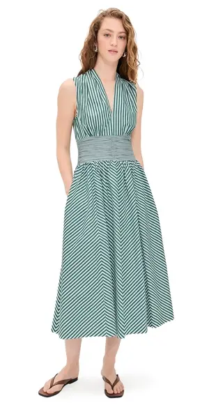 Shoshanna Miriam V-neck Midi Dress