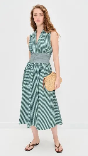 Shoshanna Miriam V-neck Midi Dress