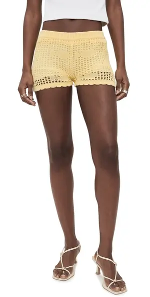 BAILEY ROSE Crochet Mini Shorts