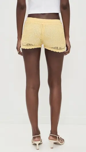 BAILEY ROSE Crochet Mini Shorts